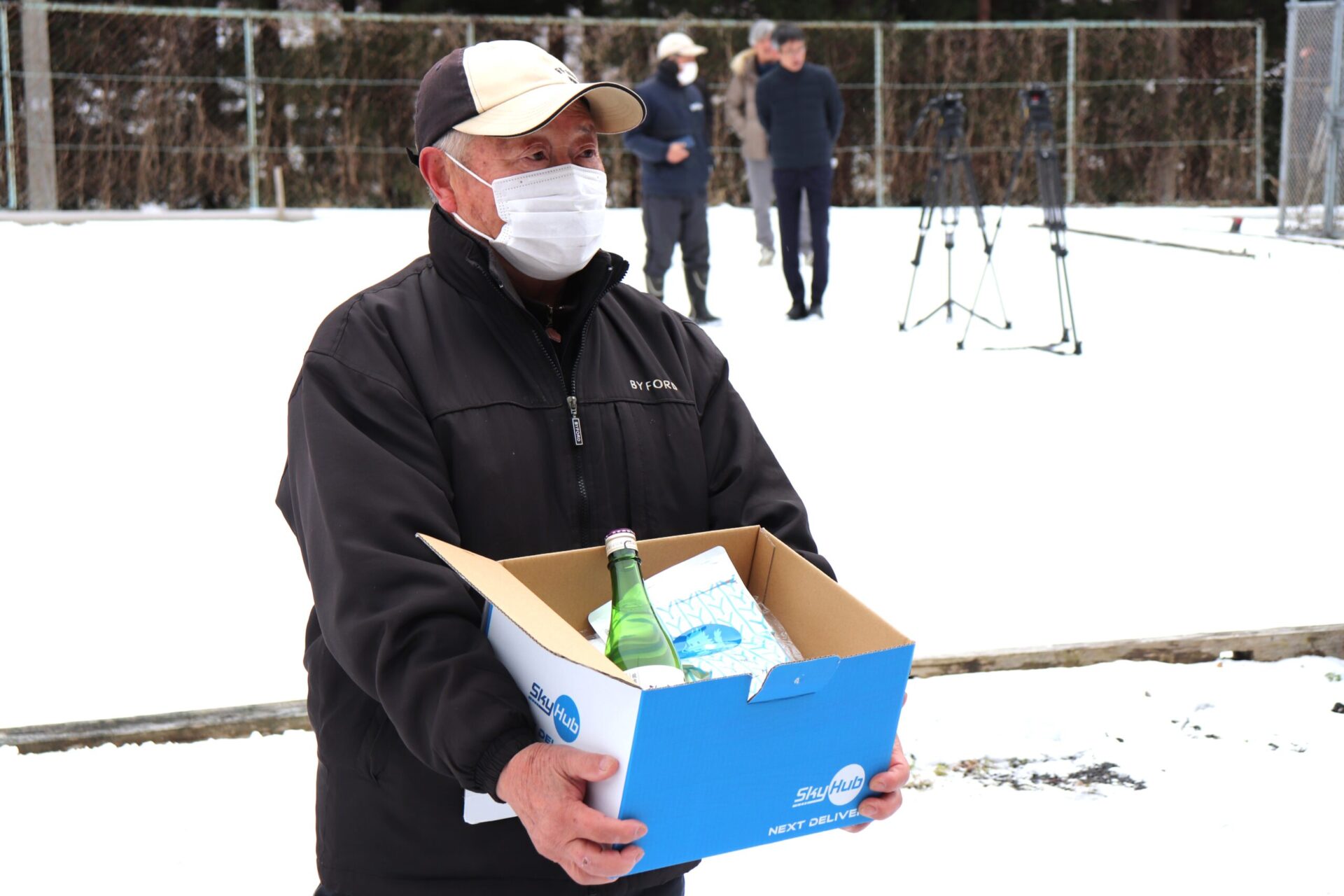 Joint delivery experiment conducted in Iwaizumi Town, Iwate Prefecture ...